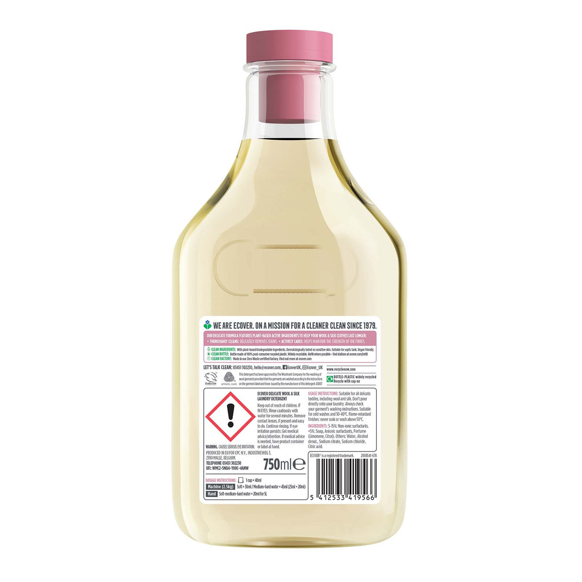 Wool & Silk Delicate Laundry Detergent 750ml – Ecover Singapore